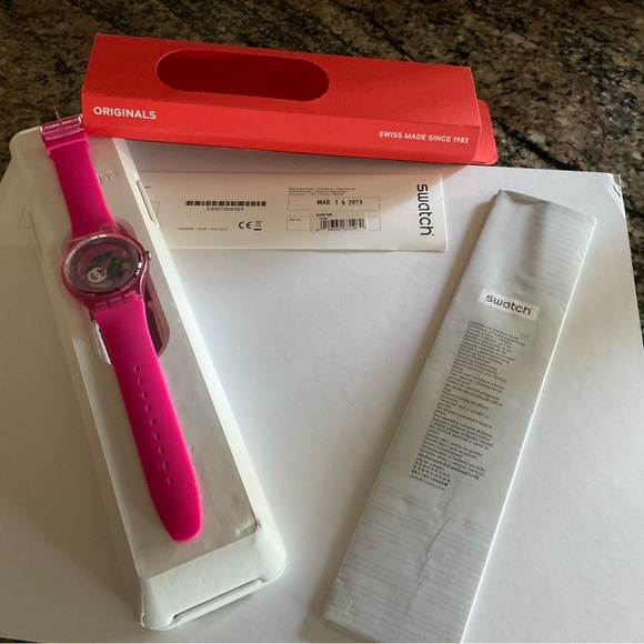 Swatch | Accessories | New Limited Edition Swatch Watch 4mm Pink ...